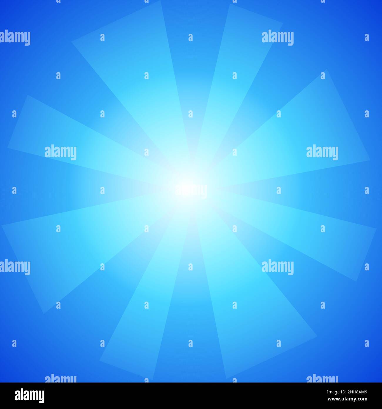 Bright Blue Background texture with Sunburst Rays. Vector illustration ...