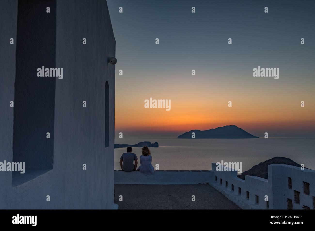 Milos castle sunset hi-res stock photography and images - Alamy