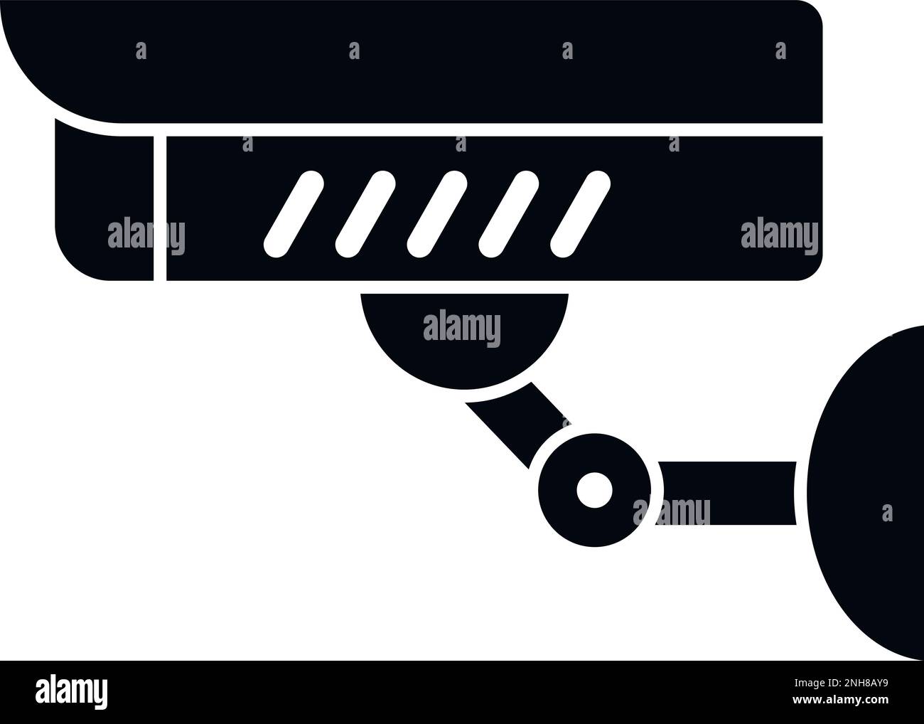 Security camera paid parking icon simple vector. Car garage. Gate zone ...