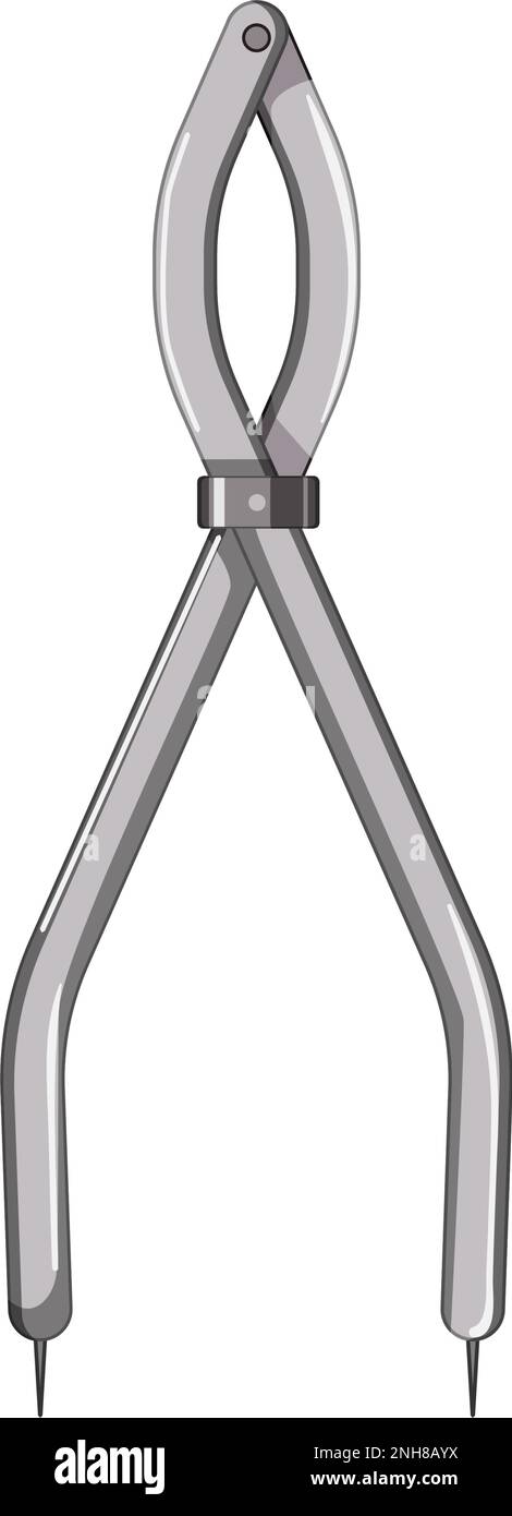 measure compass divider cartoon vector illustration sign color Stock ...