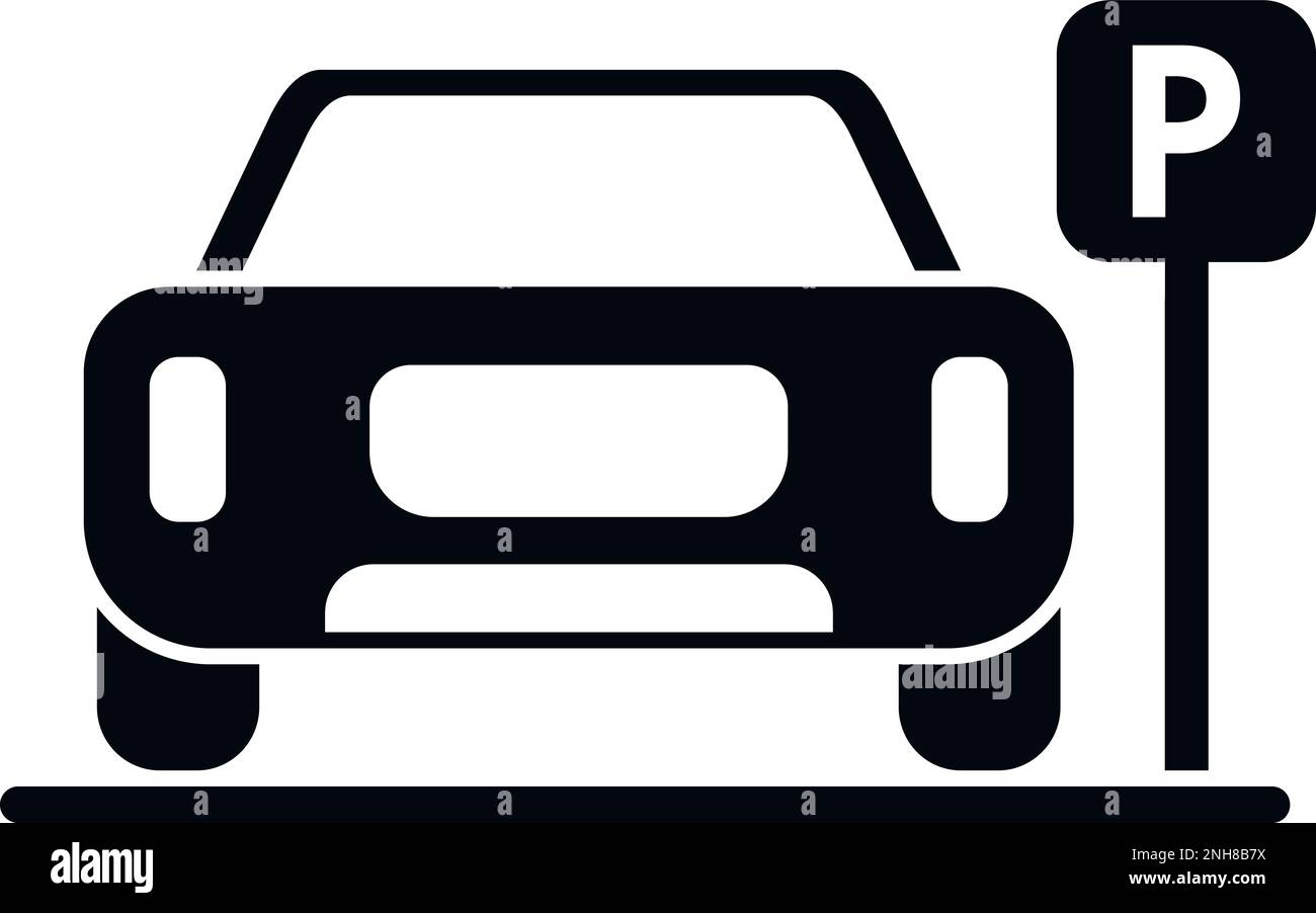 Car parking place icon simple vector. Toll home. Park space Stock ...