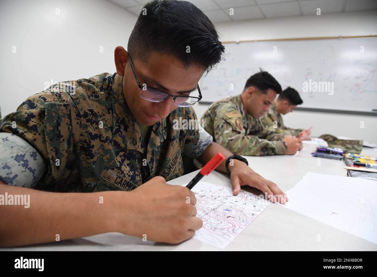 U.S. Marine Pfc. Christopher Carmona, Keesler Marine Detachment student ...