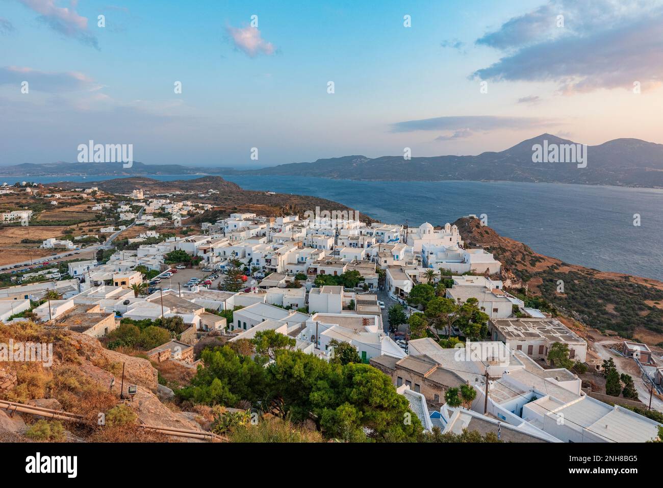View from plaka castle milos hi-res stock photography and images - Alamy