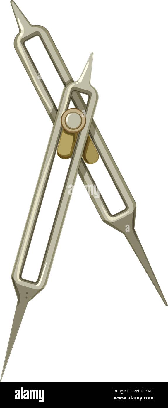 architect compass divider cartoon vector illustration sign color Stock ...