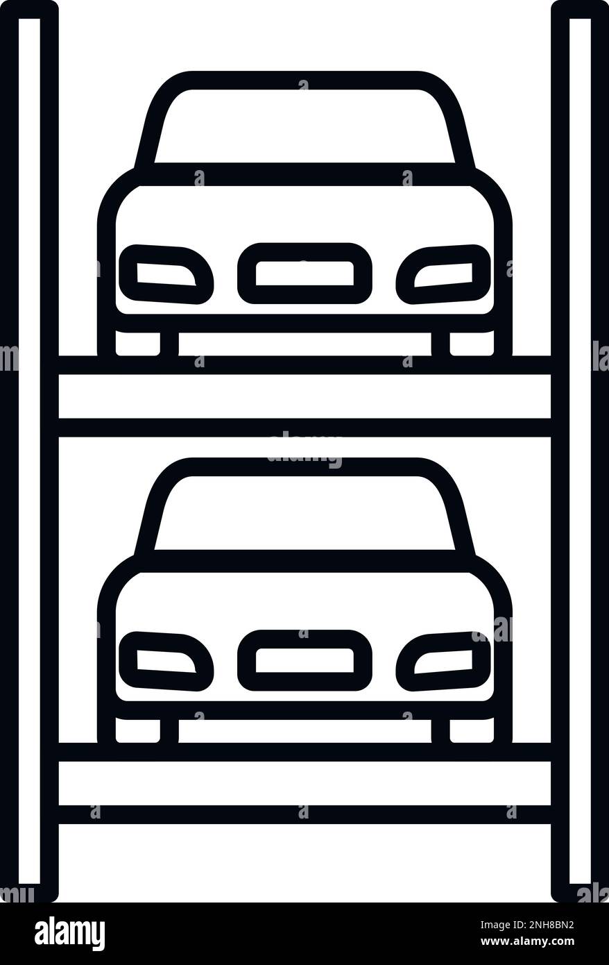 Parking lot vertical Stock Vector Images - Alamy