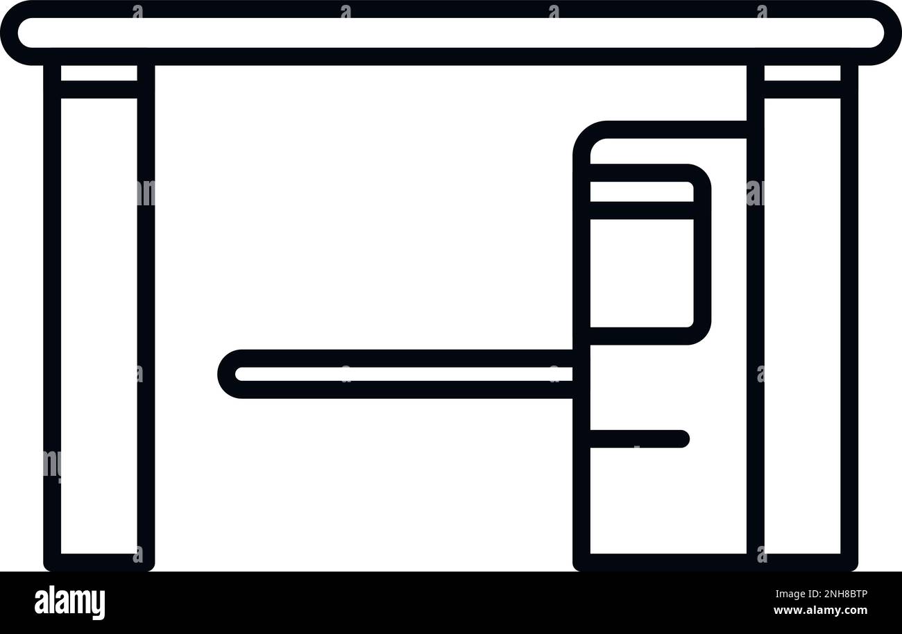Paid parking barrier icon outline vector. Car garage. Security gate ...