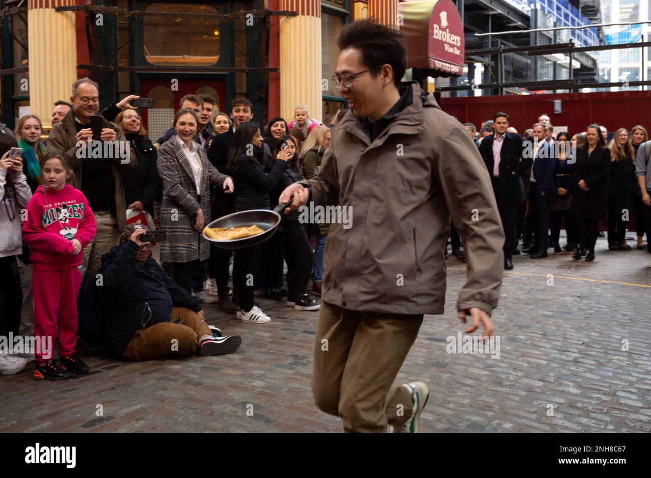 London, UK. 21st Feb, 2023. Participates take part in Leadenhall Market ...
