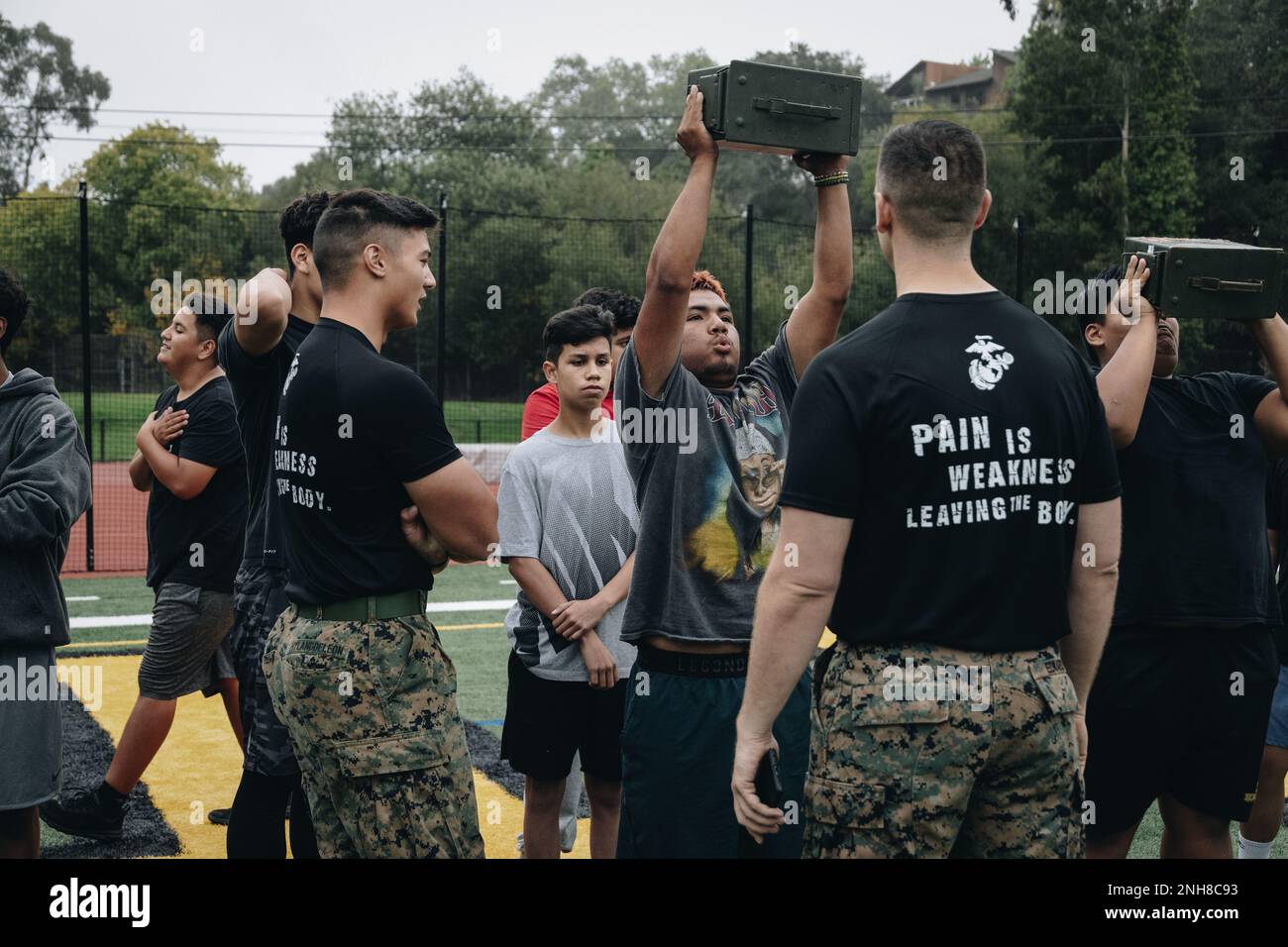 Nico Aquino, a student at Harbor High School, participates in a Combat ...