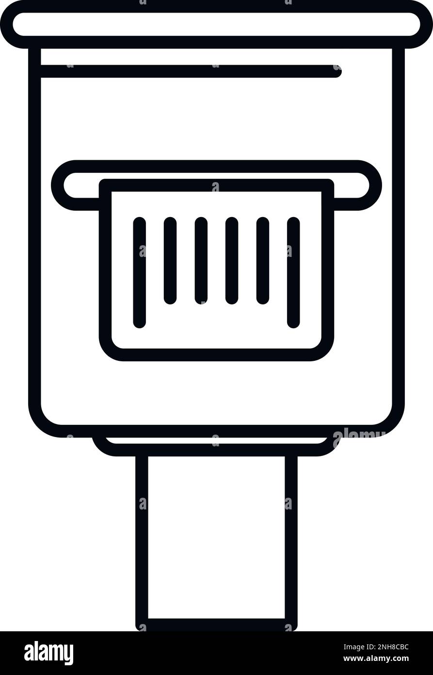 Parking ticket icon outline vector. Car garage. Gate zone Stock Vector ...