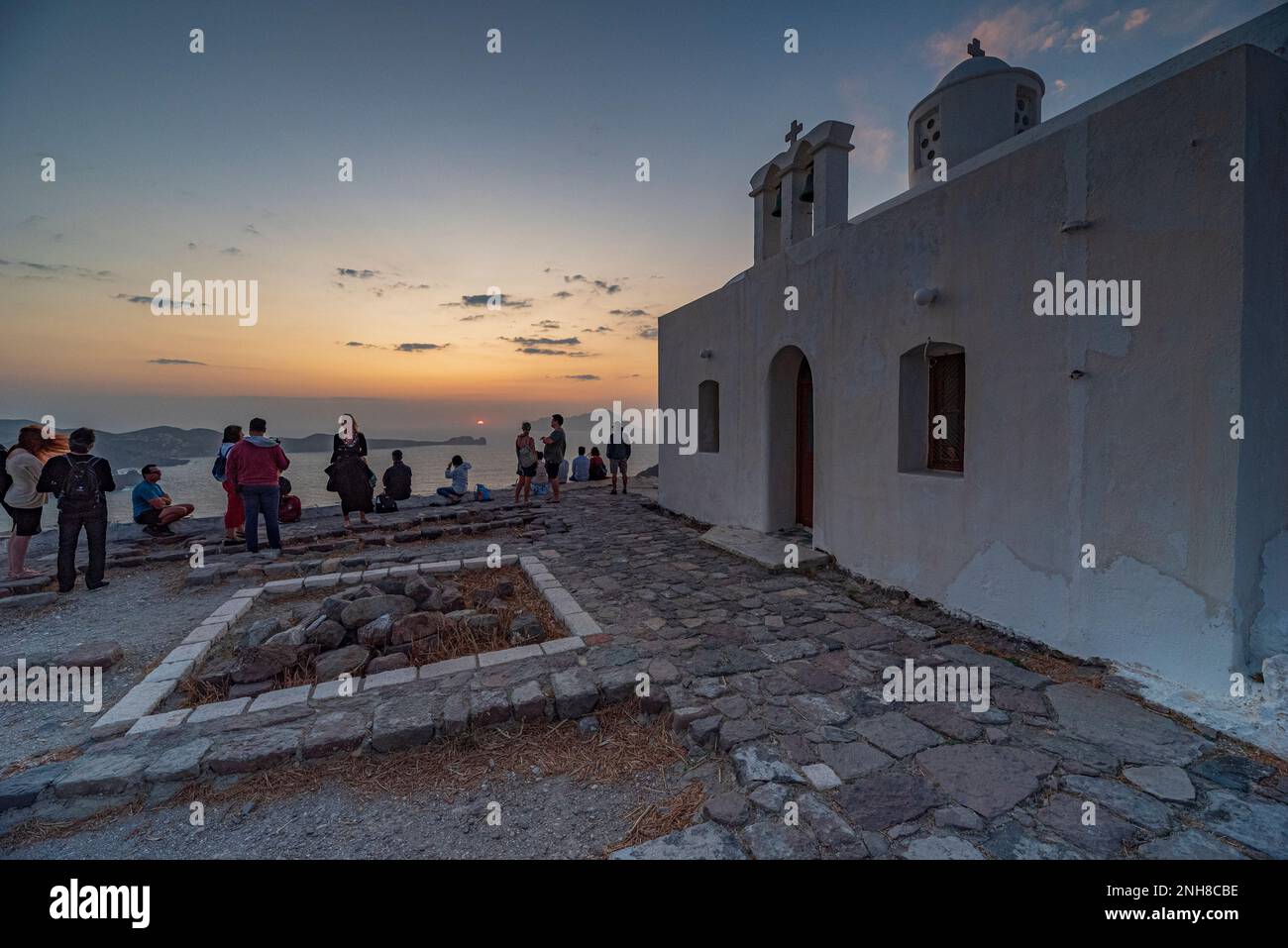 Venetian castle milos sunset hi-res stock photography and images - Alamy