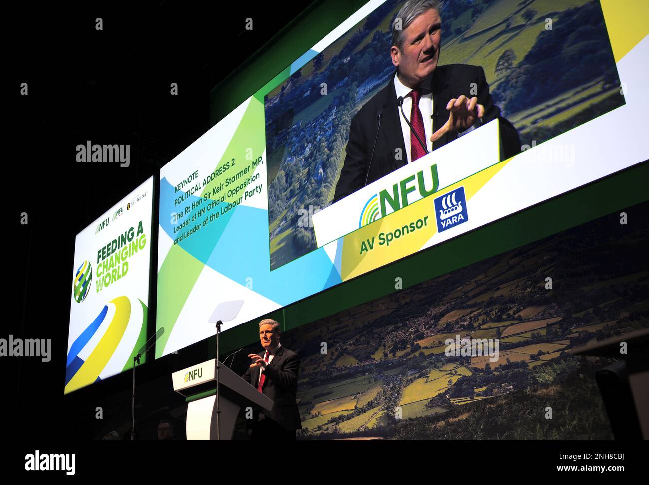 Labour leader Sir Keir Starmer speaking during the National Farmers ...