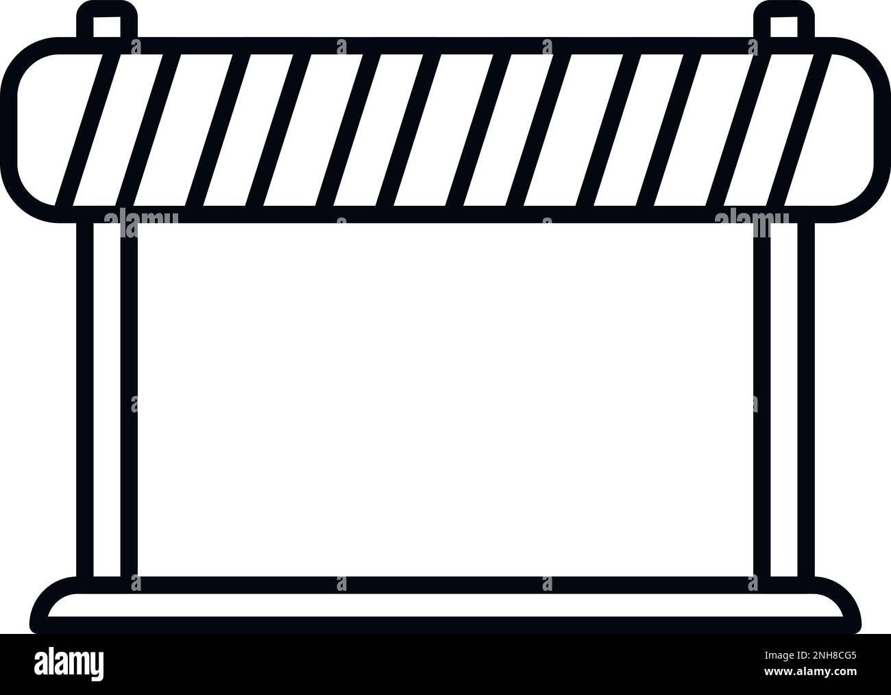 Parking road block icon outline vector. Space barrier. Gate zone Stock ...