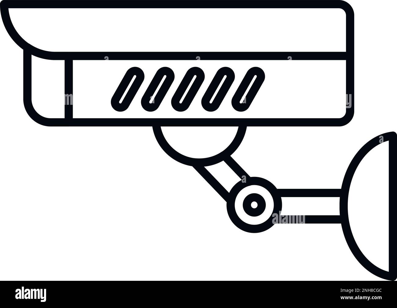 Security camera paid parking icon outline vector. Car garage. Gate zone ...