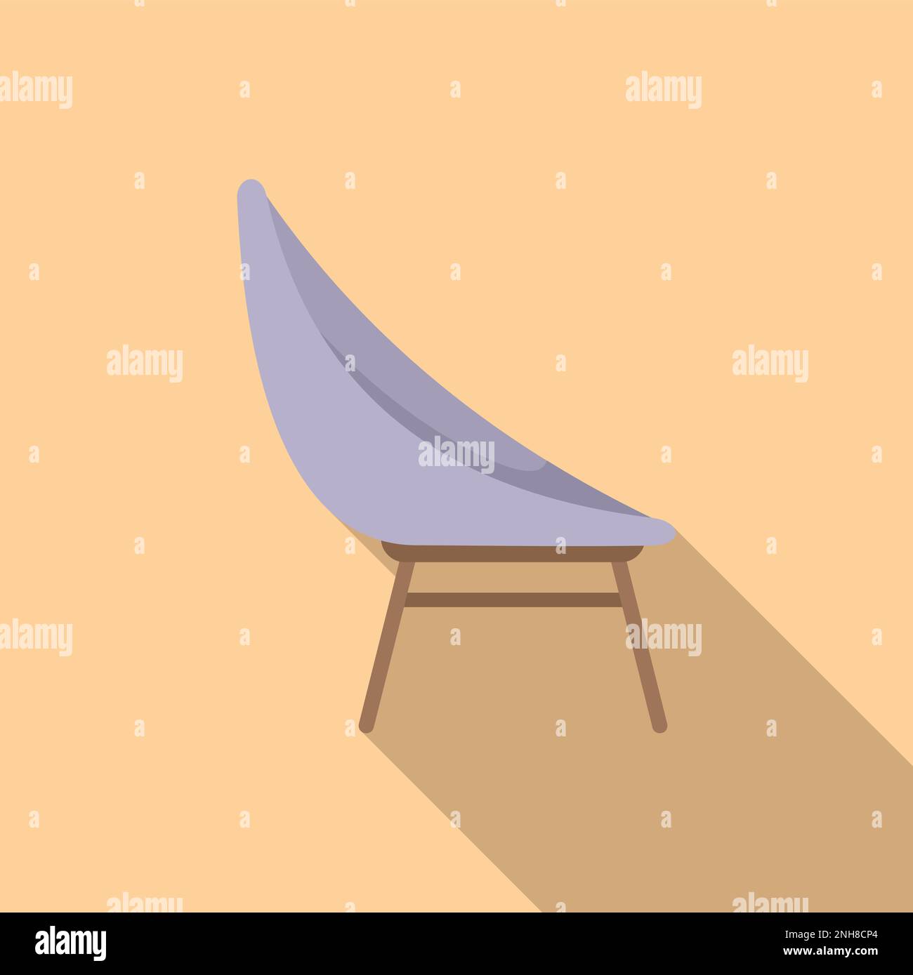 Lounge chair icon flat vector. Interior sofa. Relax vip Stock Vector ...