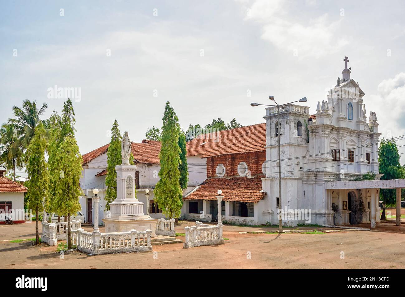 Vintage Old Portuguese church in tropical South Goa India Stock Photo ...