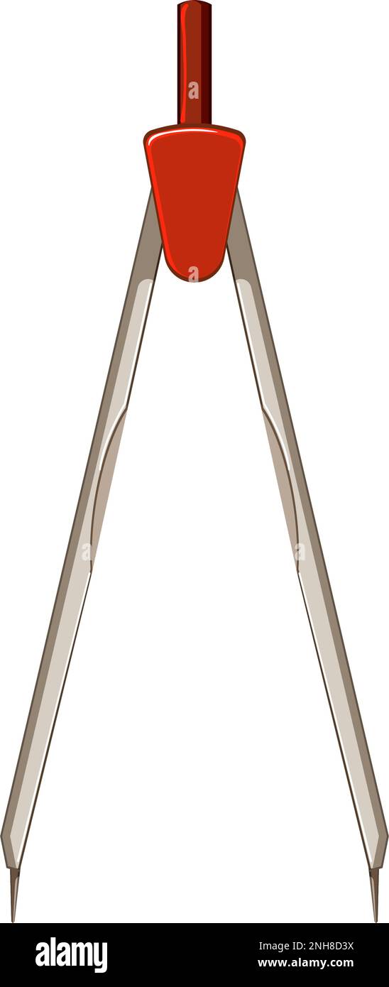 school compass divider cartoon vector illustration sign color Stock ...