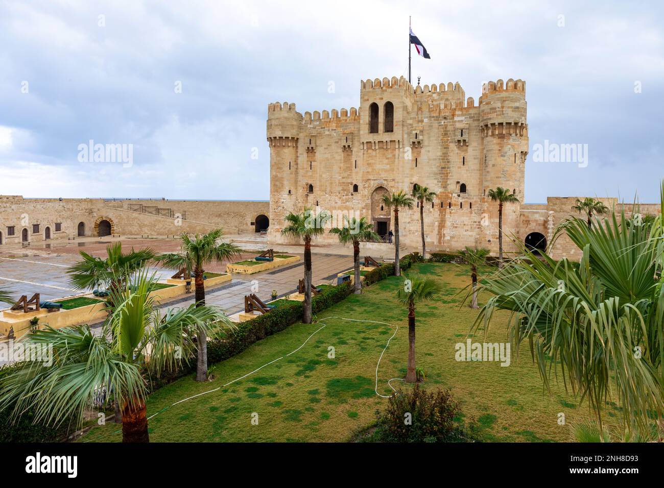 Citadel of Qaitbay, a 15th century defensive fortress located on the ...