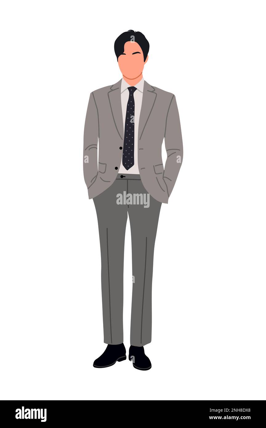 Elegant young business man vector on white Stock Vector Image & Art - Alamy
