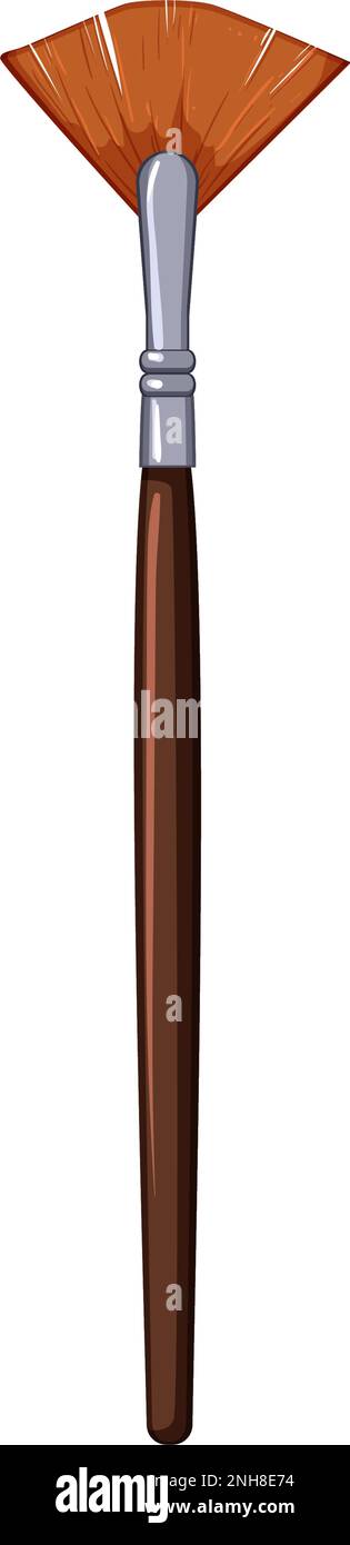 tool artist paint brush cartoon vector illustration Stock Vector Image ...