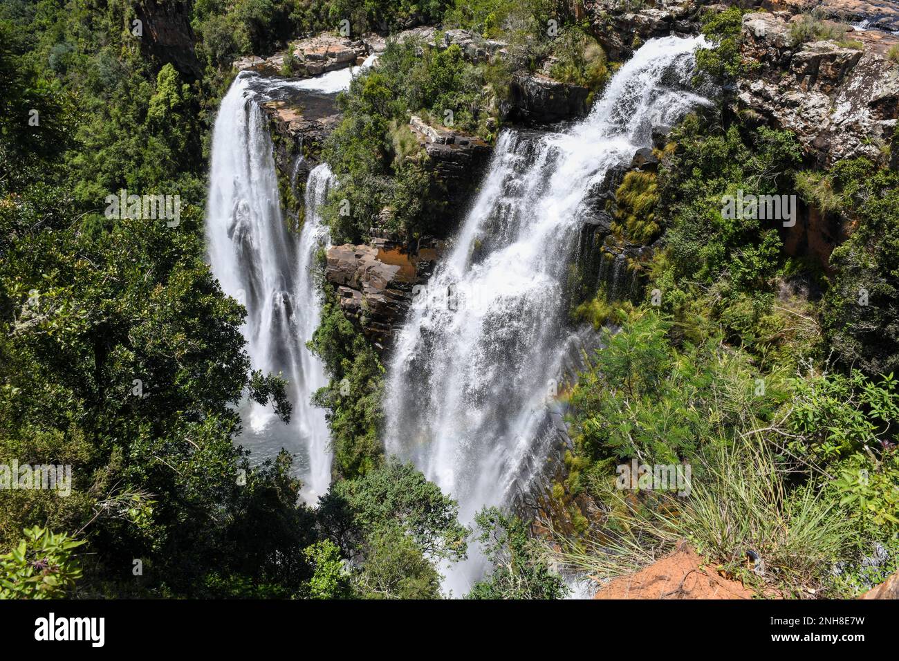View at Lisbon waterfall near Graskop on South Africa Stock Photo - Alamy
