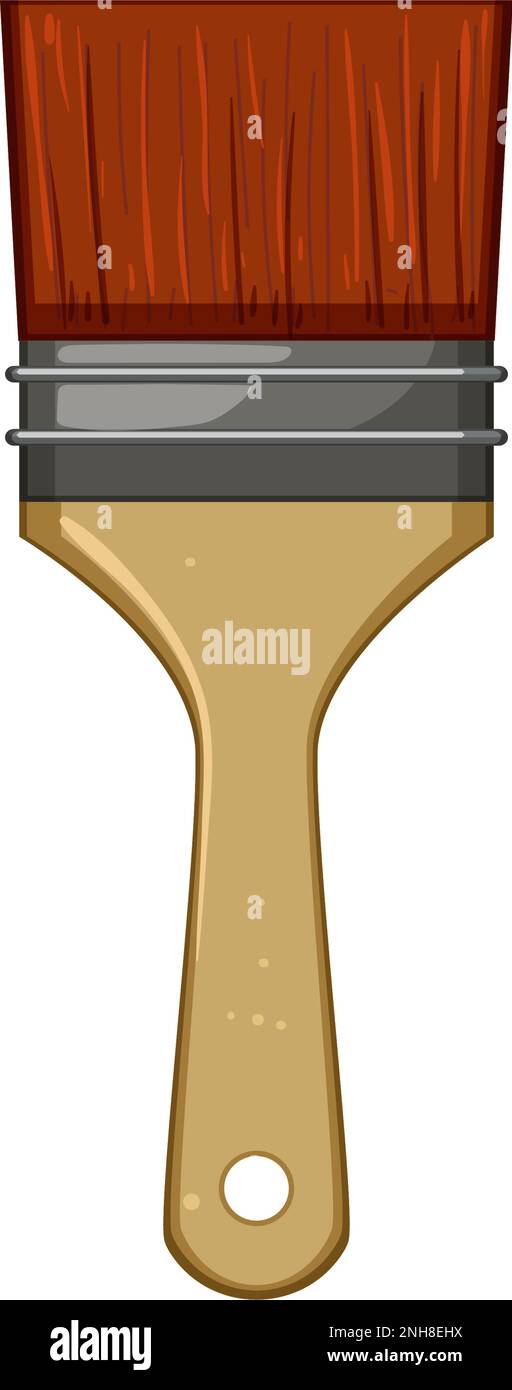 color artist paint brush cartoon vector illustration Stock Vector Image ...