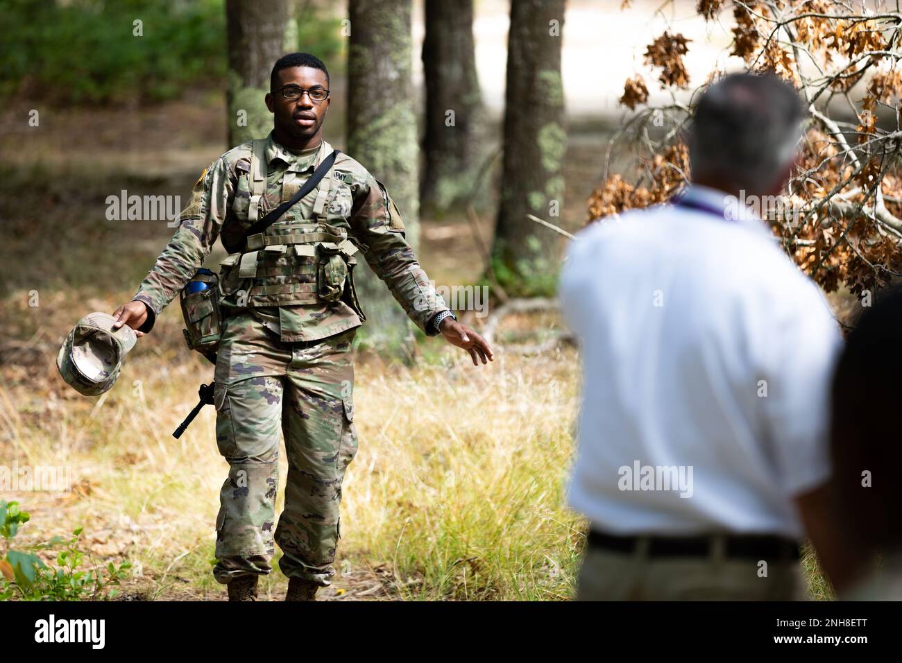 U.S. Army Spc. John Yayi with the 450th Civil Affairs Battalion ...