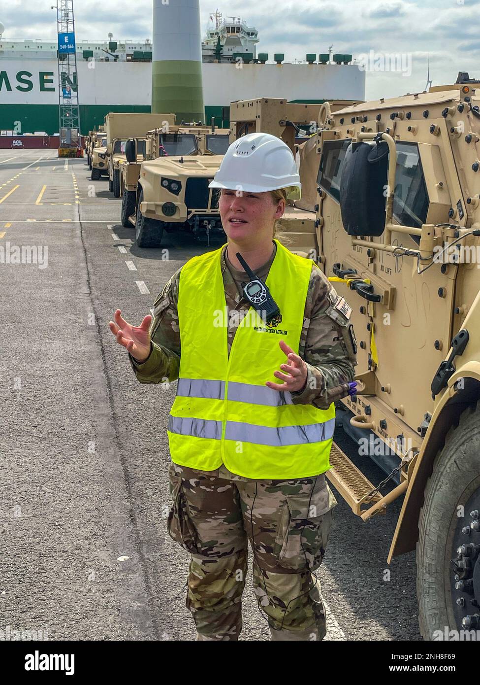 2nd Lt. Mackenzie Kearns, mobility officer, 260th Movement Control Team ...