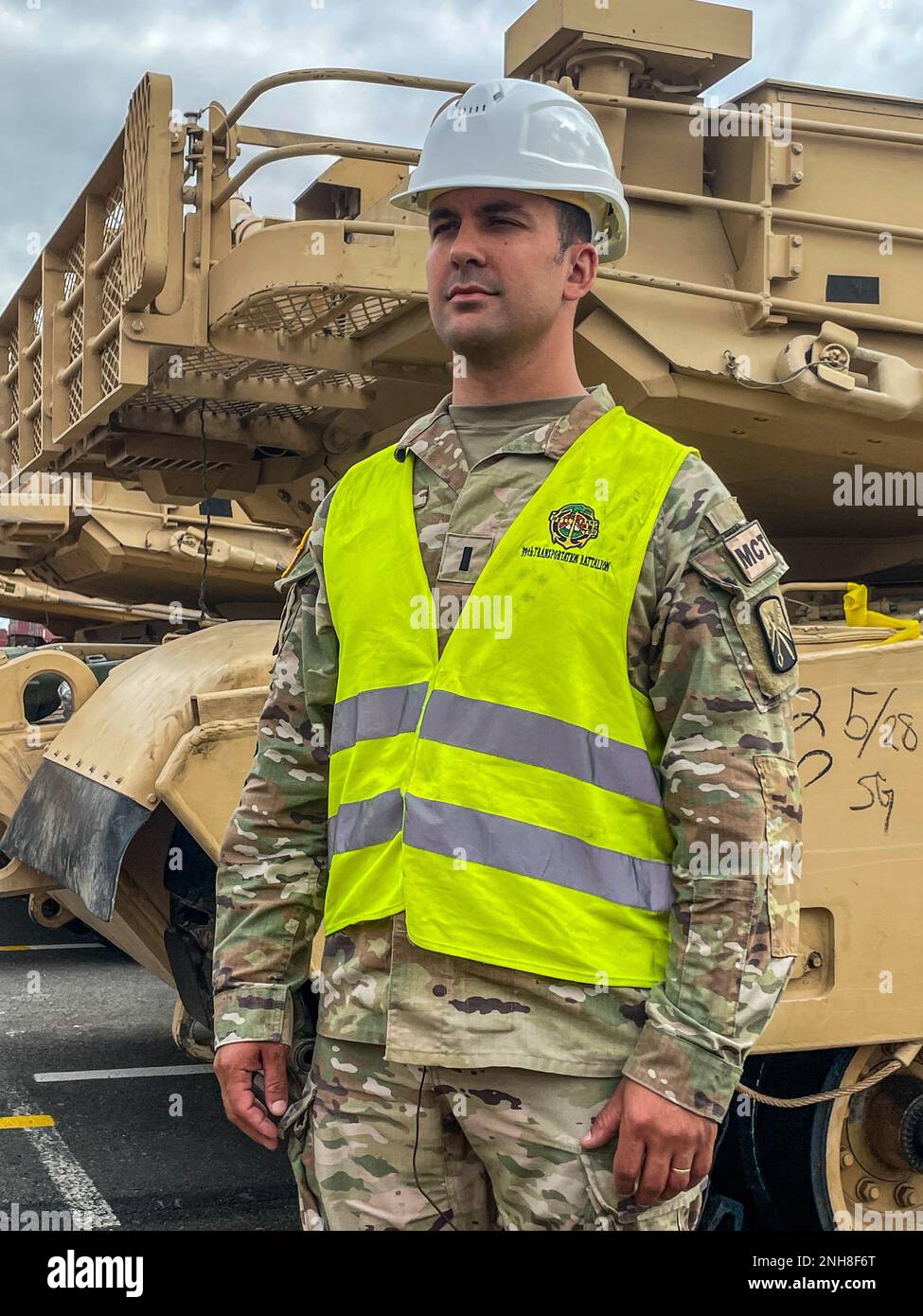 1st Lt. Jeremiah Graham, officer in charge, 260th Movement Control Team ...