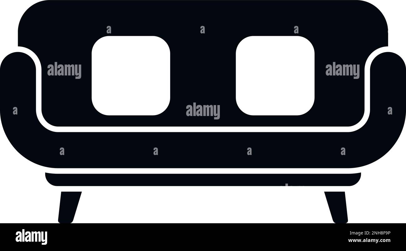 Relax zone sofa icon simple vector. Room furniture. Person life Stock ...