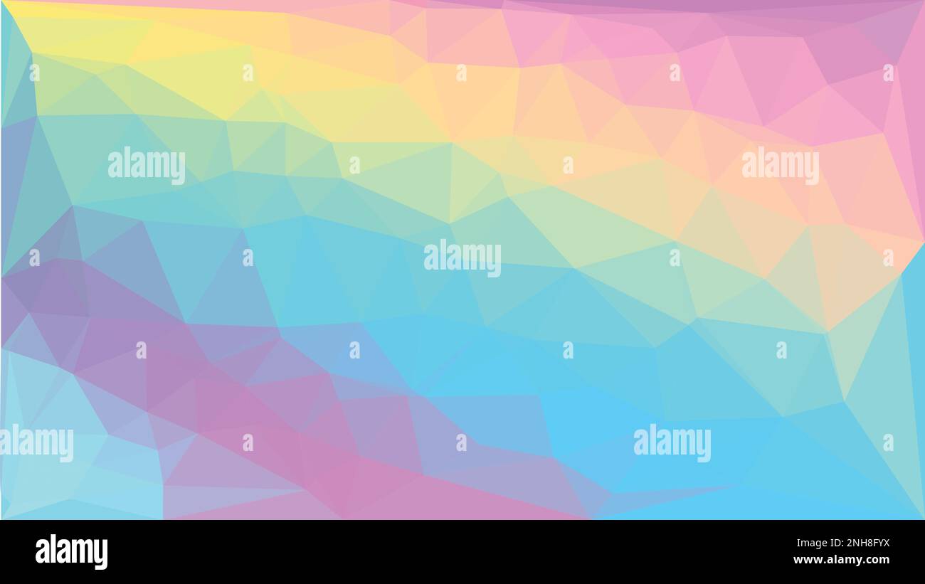 Multicolor Geometric Triangular Low Poly Origami Style Illustration