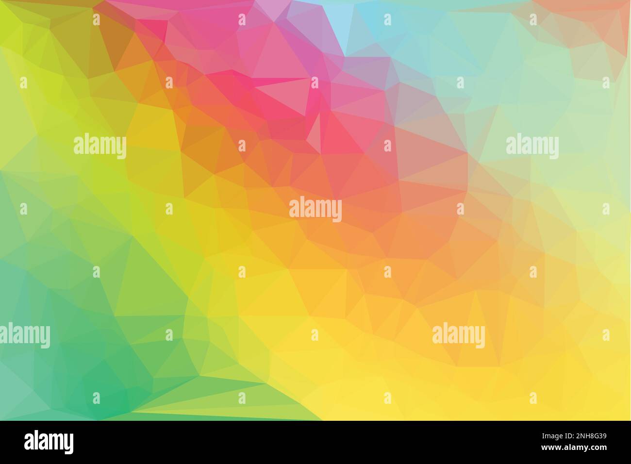 Multicolor Geometric Triangular Low Poly Origami Style Illustration Spectrum Graphic