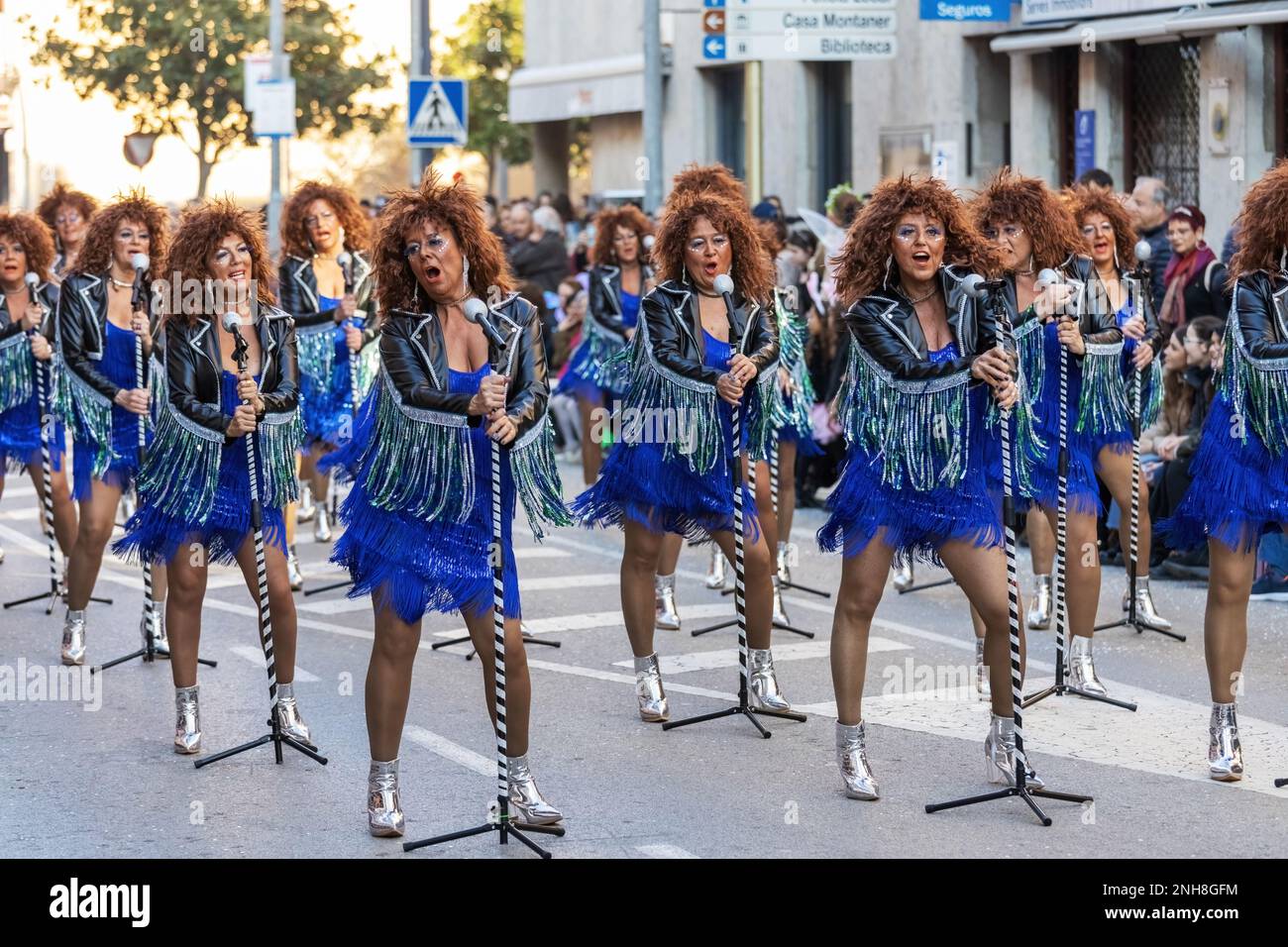Palamos, Spain - february 19, 2023, Traditional carnival parade in a ...
