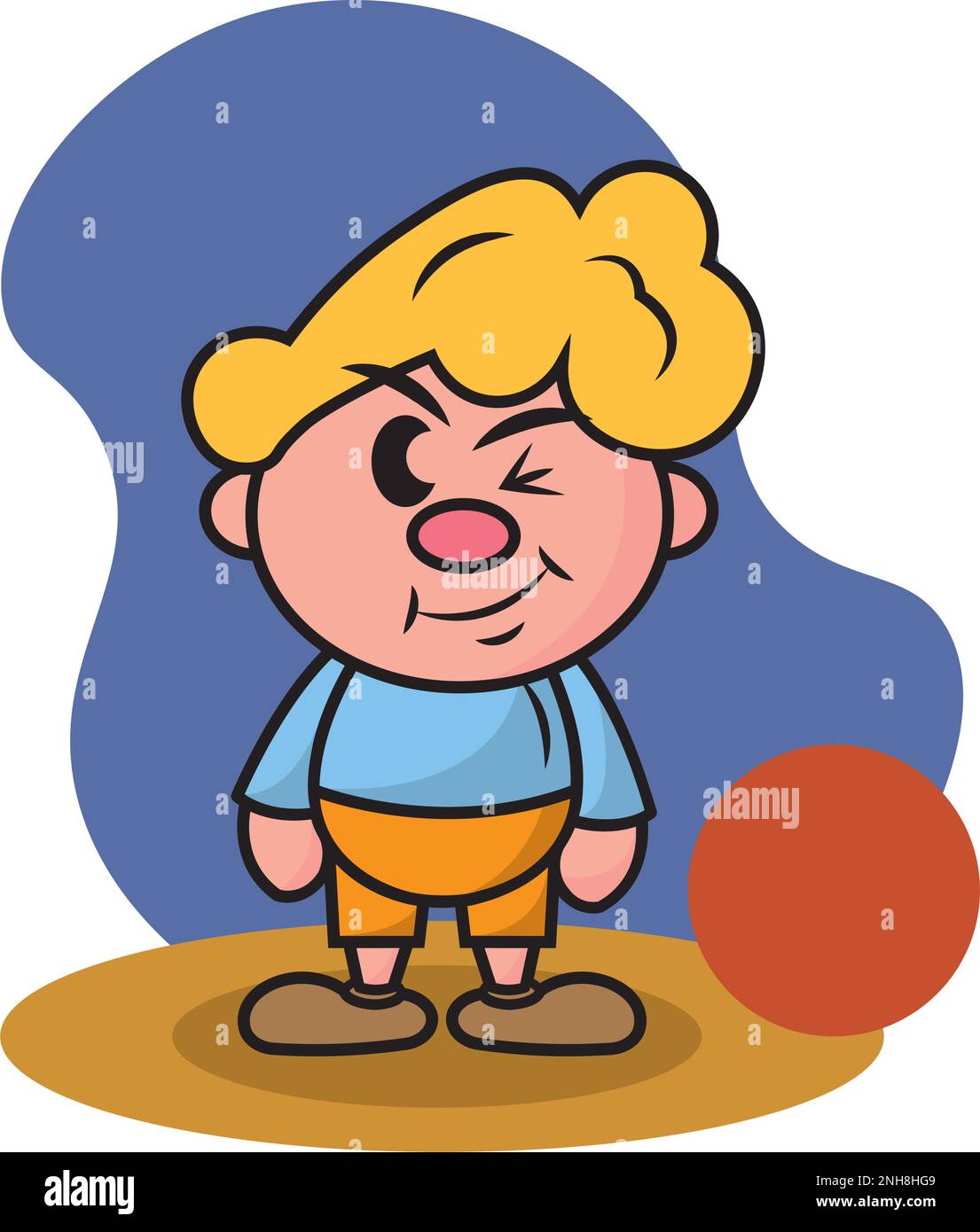 Isolated colored happy boy traditional cartoon character Vector Stock ...