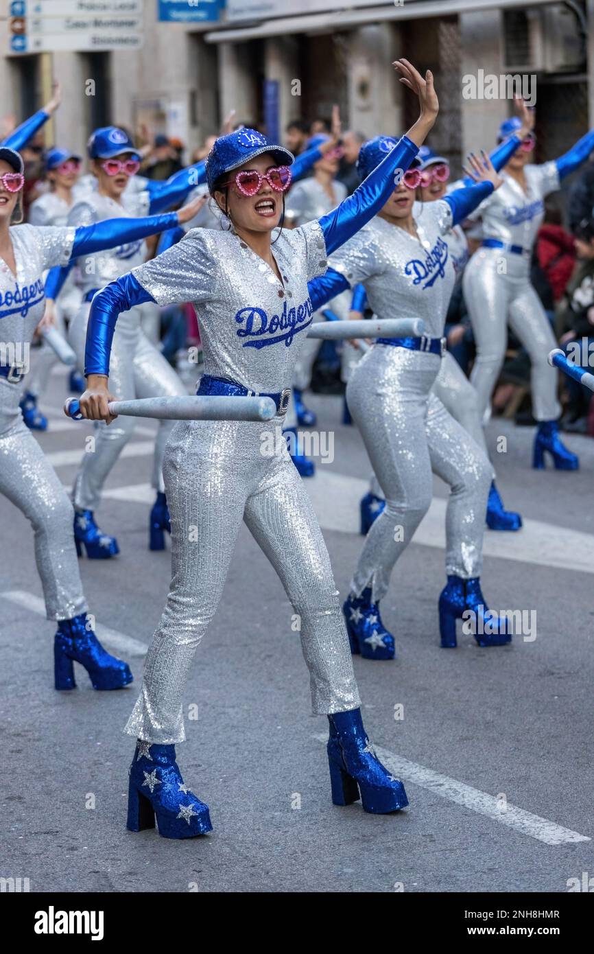 Palamos, Spain - february 19, 2023, Traditional carnival parade in a ...