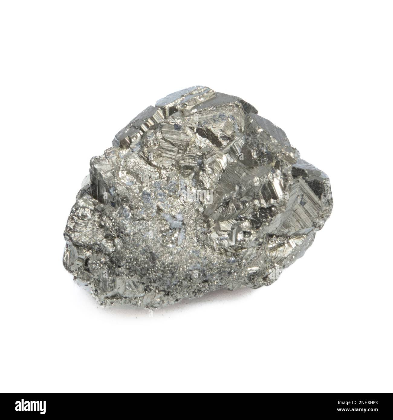 Natural gem pyrite isolated on white background Stock Photo - Alamy