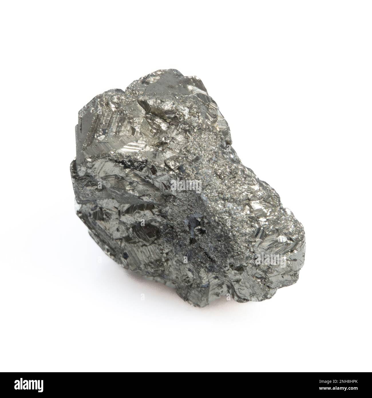 Natural gem pyrite isolated on white background Stock Photo - Alamy