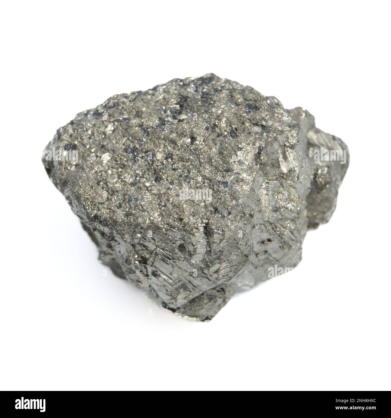 Natural gem pyrite isolated on white background Stock Photo - Alamy