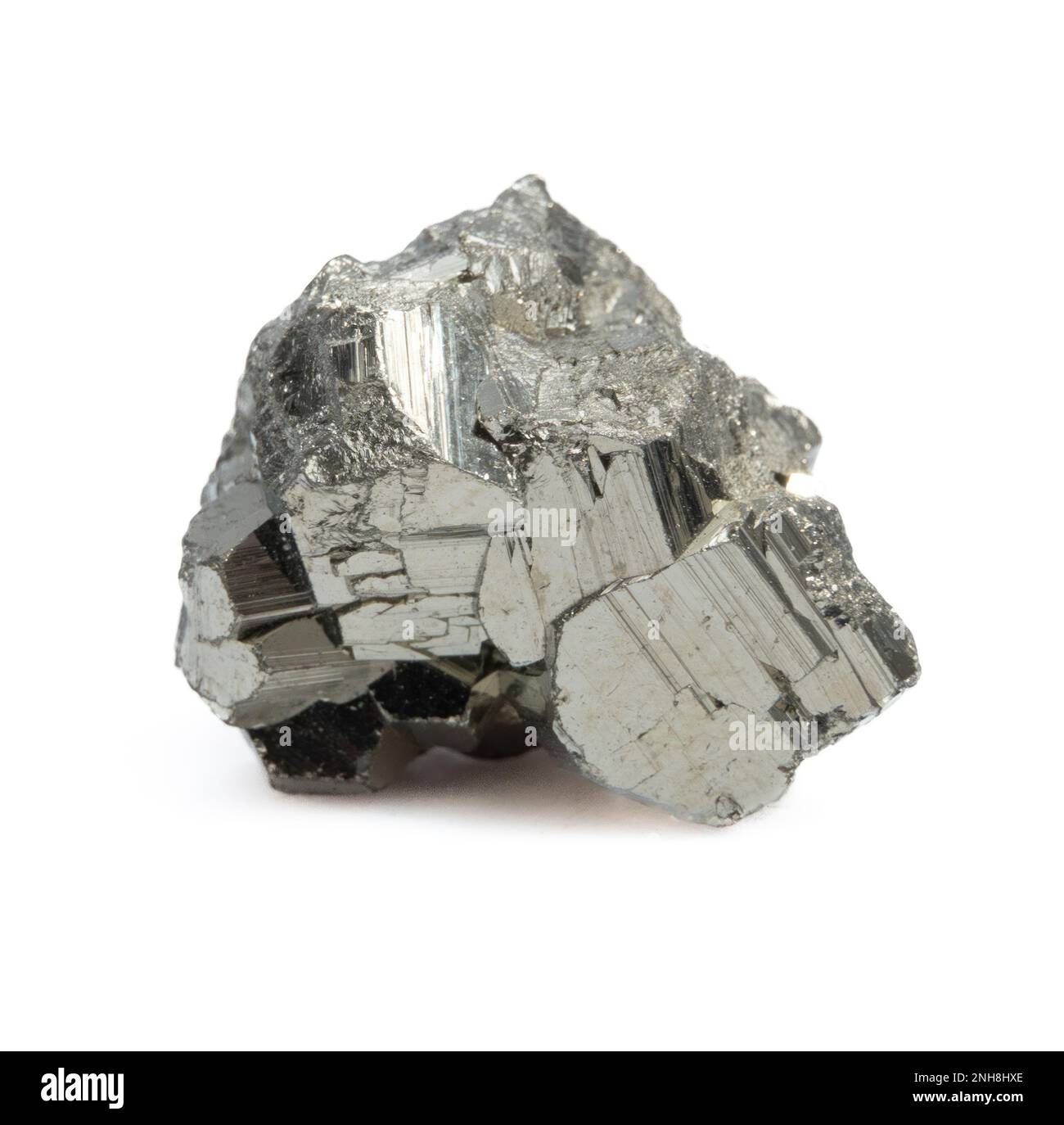 Natural gem pyrite isolated on white background Stock Photo - Alamy