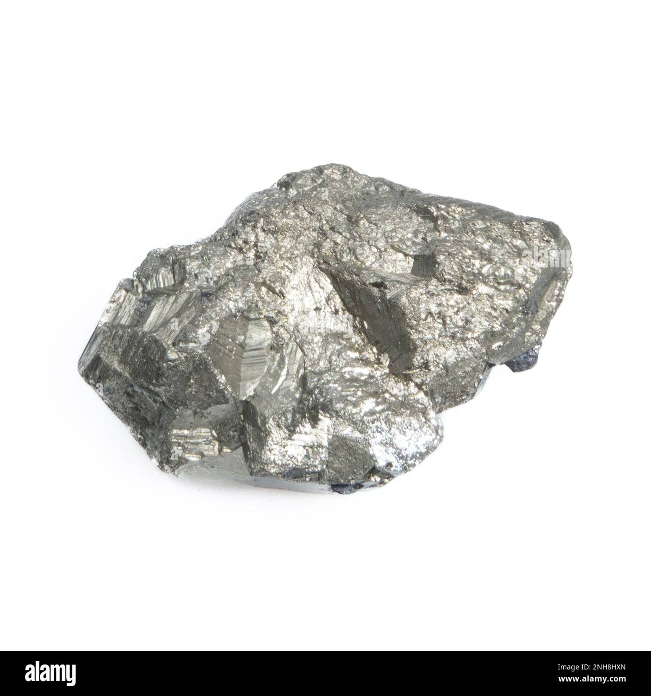 Natural gem pyrite isolated on white background Stock Photo - Alamy