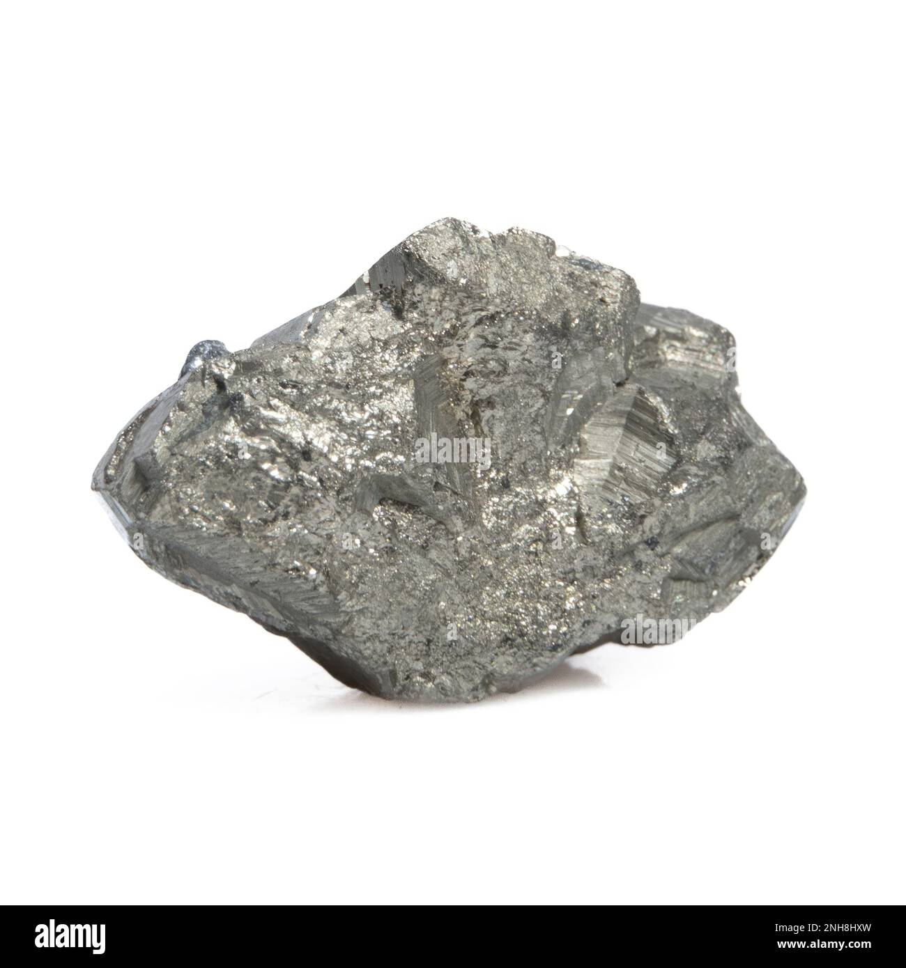 Natural gem pyrite isolated on white background Stock Photo - Alamy