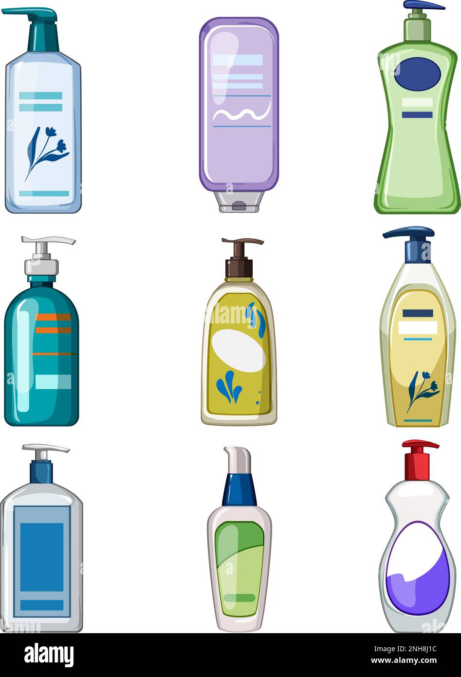 lotion set cartoon vector illustration sign color Stock Vector Image ...