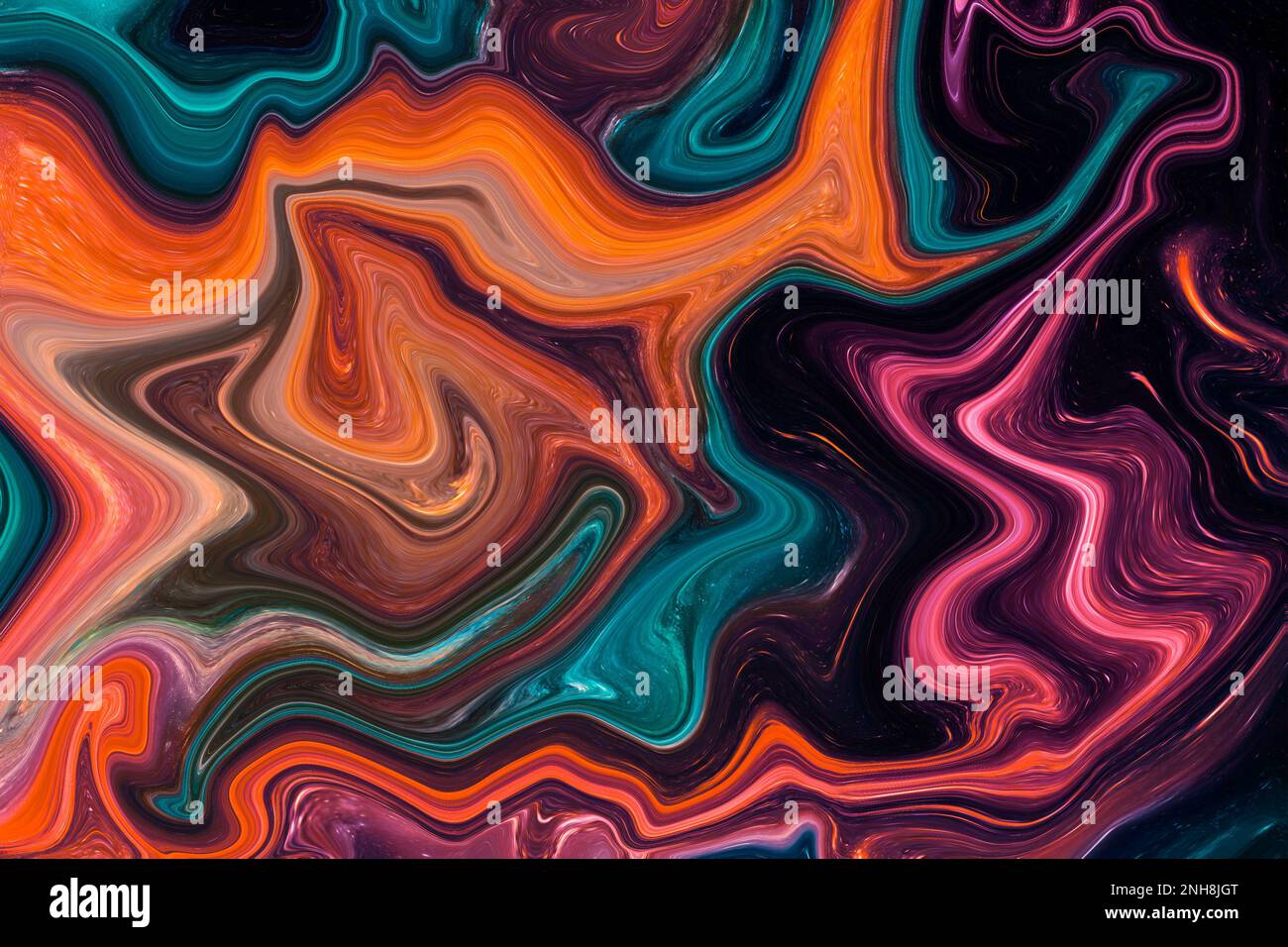 Abstract fluid art background dark colorful. Liquid marble. Acrylic ...