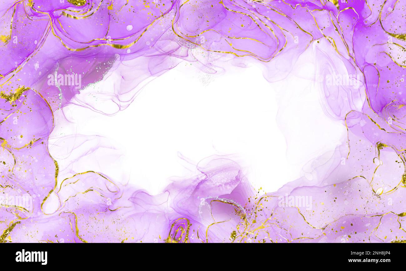 Alcohol ink pink, purple texture. Watercolor background for design ...