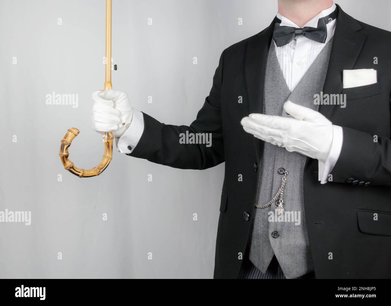 Portrait handsome man waiter open hi-res stock photography and images ...
