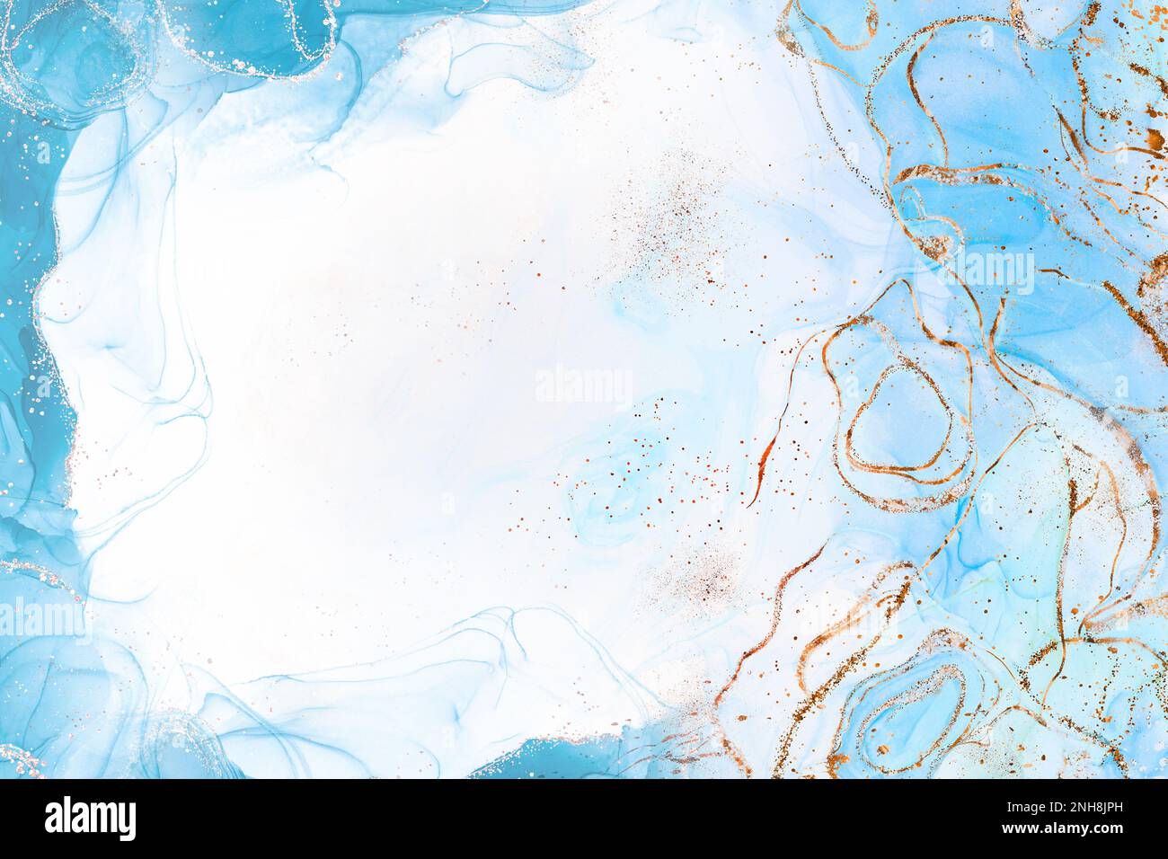 Alcohol ink blue texture. Watercolor background for design. High ...