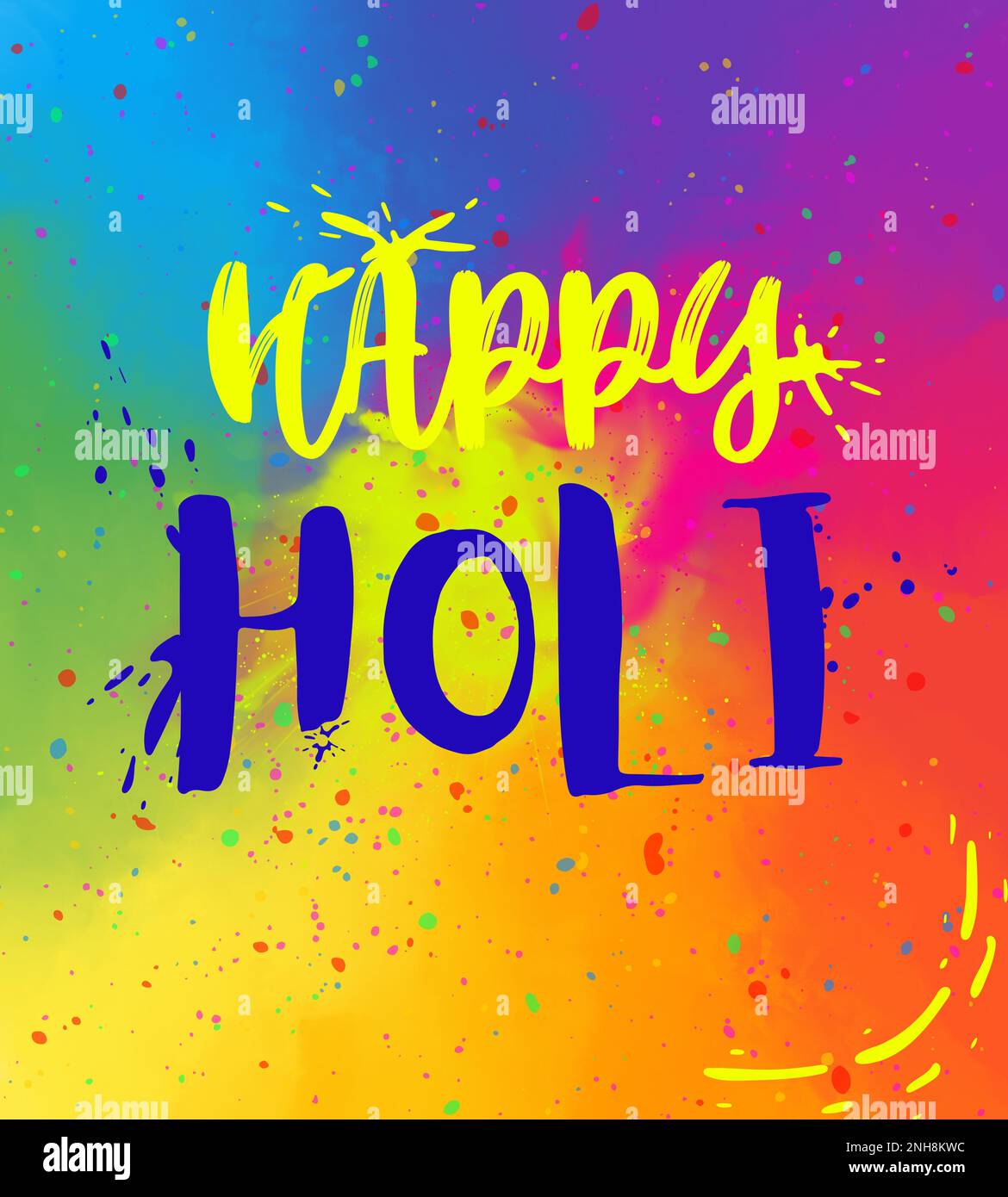 Holi festival poster, banner, cards, template rainbow celebration with ...