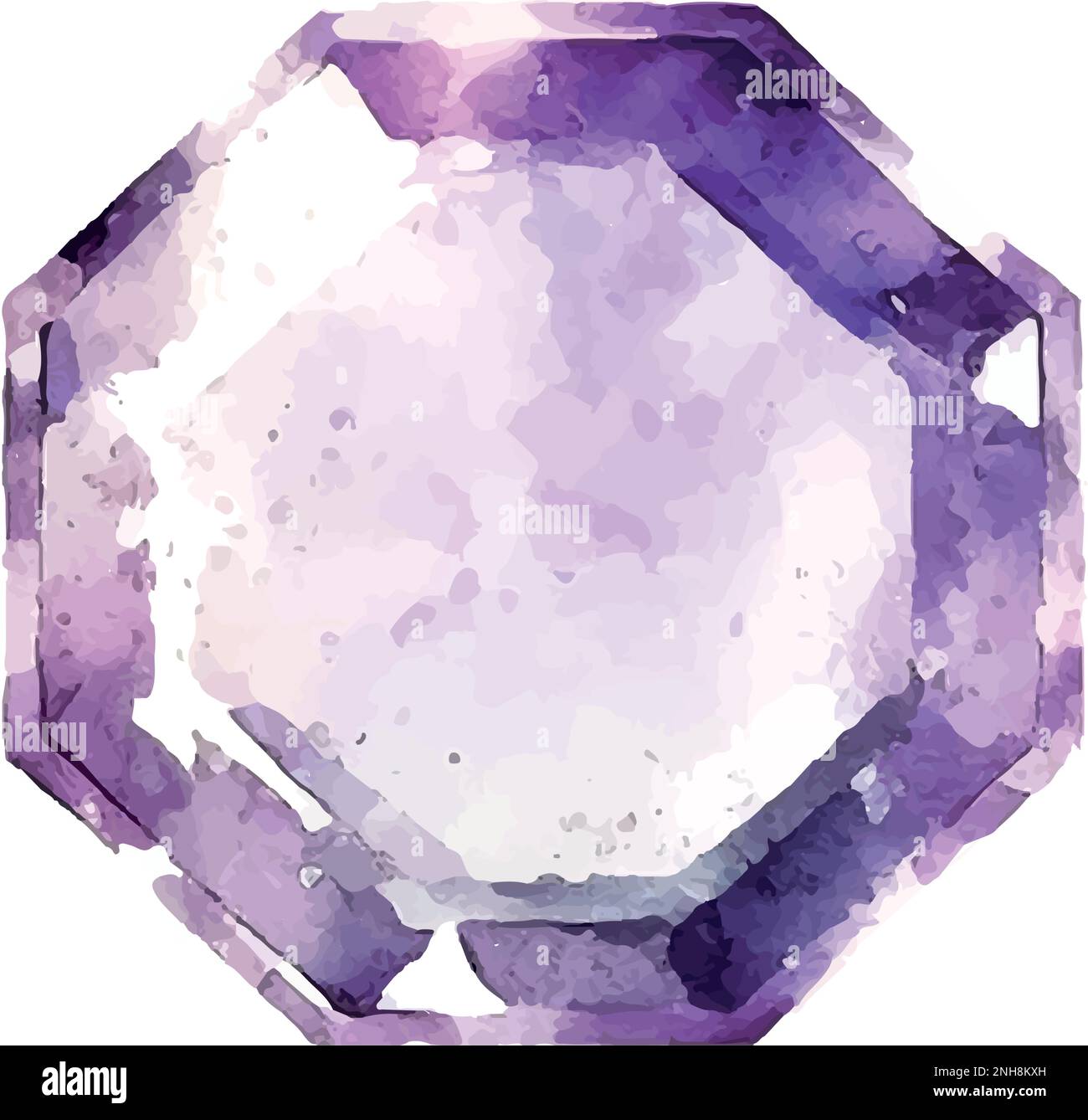Vector crystal. Watercolor illustration Stock Vector Image & Art - Alamy