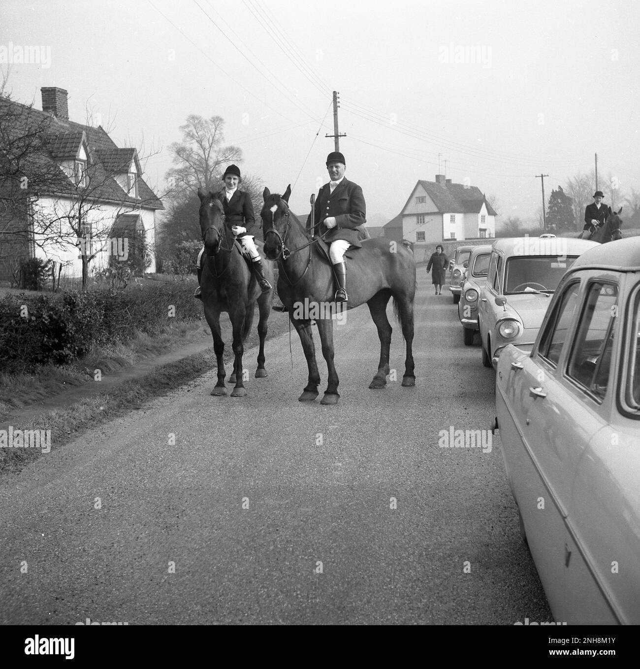 1965, historical, Thurlow Hunt, male and female hunt masters on their ...