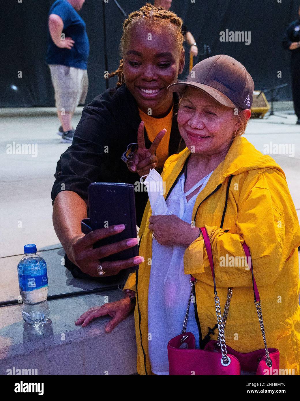Staff Sgt. MeLan Smartt, Air Force Band of Flight, poses for a selfie ...