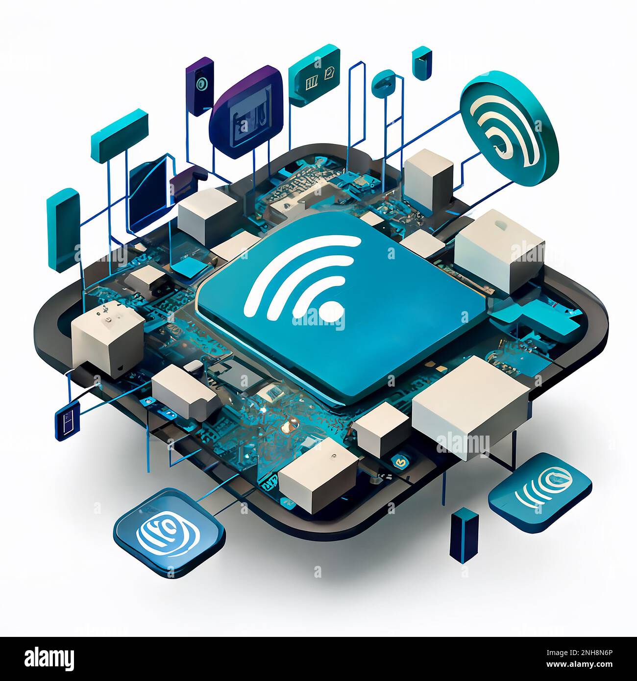 Artificial intelligence modern computing concept Cut Out Stock Images ...